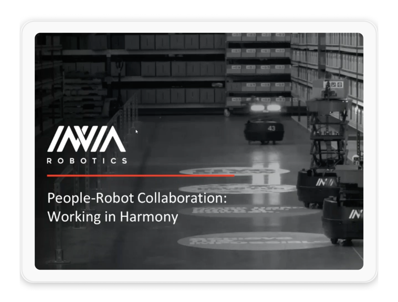People Robot Collaboration - landing page | inVia Robotics